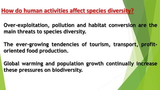 Evs presentation- types of biodiversity | PPTX | Biological Sciences ...