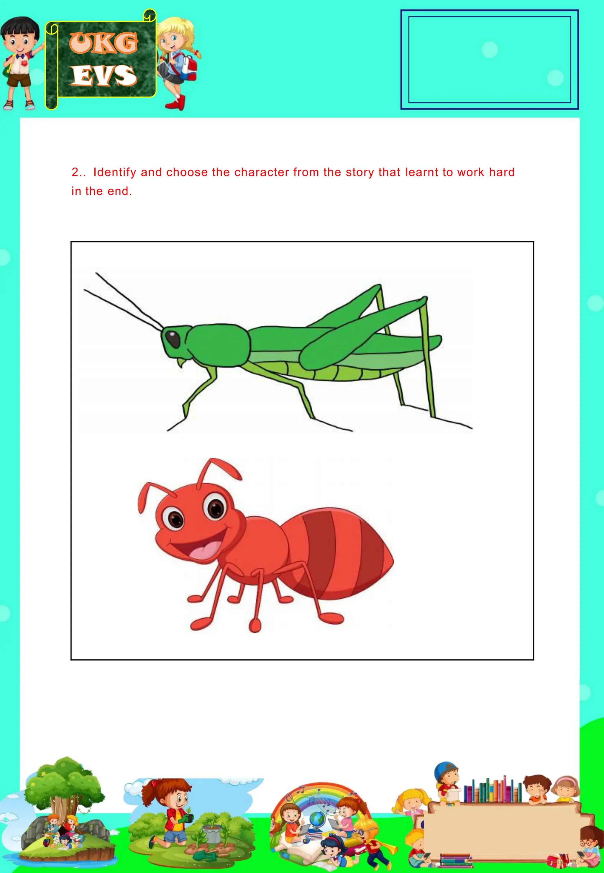 Grade UKG - Environmental Science - Worksheet (Printable) | PDF