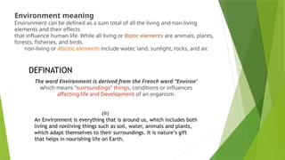 environmental science _ unit I ppt according to INC s | PPTX