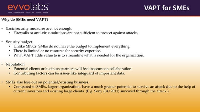 Vapt Vulnerability Assessment And Penetration Testing Pptx Information And Network Security