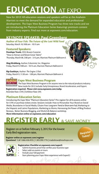 Expo West 2012 Attendee Brochure | PDF