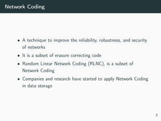 Latency Performance of Encoding with Random Linear Network Coding | PPT