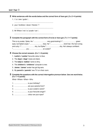 Unit 1 - Test 1 | DOC