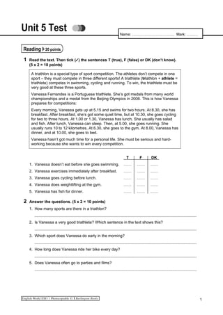 Unit 5 - Test 3 | DOC