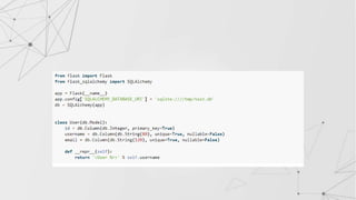 Flask project presentation (Ecole web avancee) | PPTX