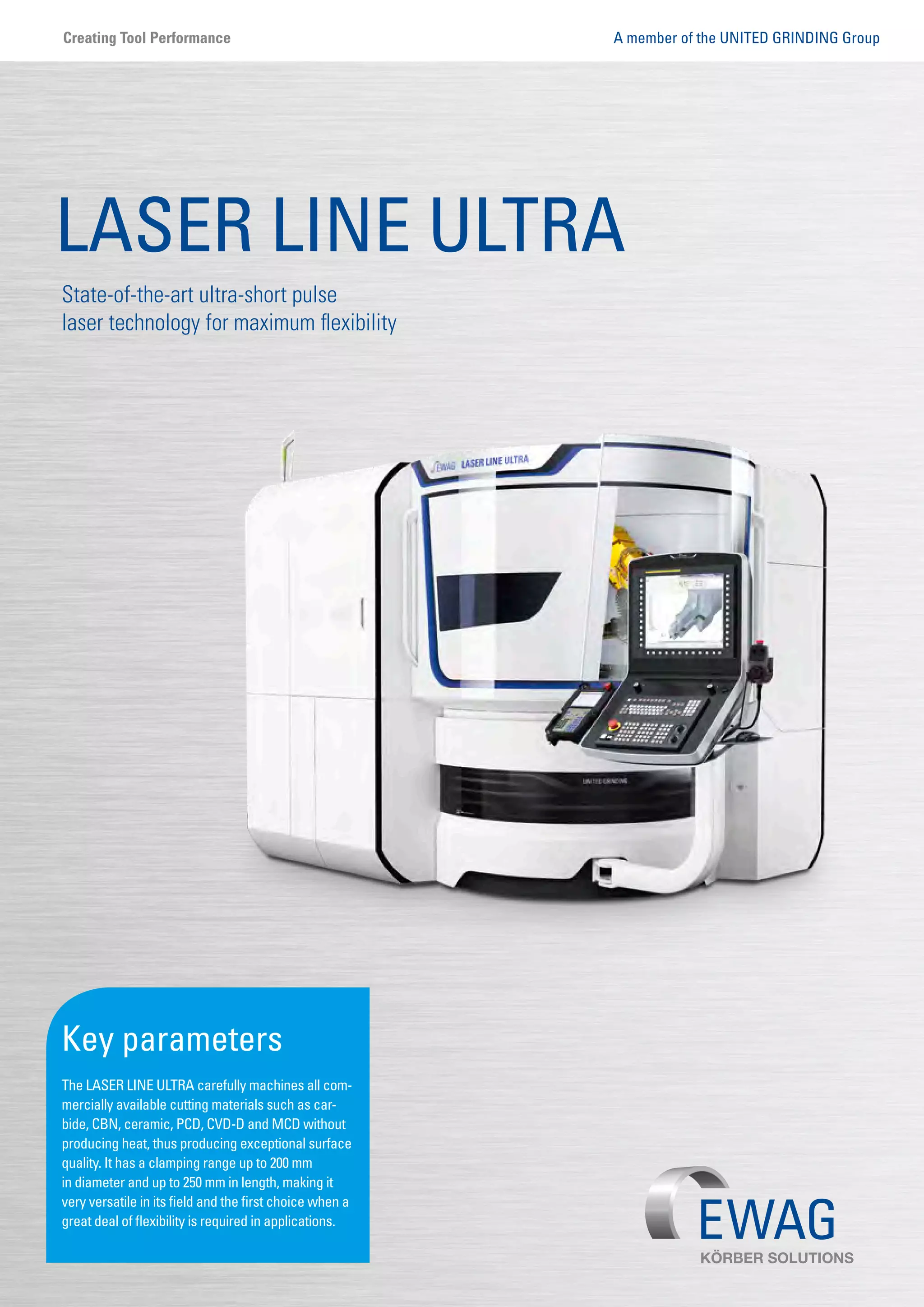 Ewag - Laser Line Ultra - New brochure released from United Grinding | PDF