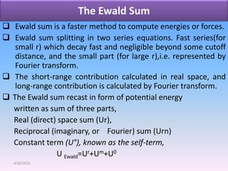 Ewald summation | PDF | Chemistry | Science
