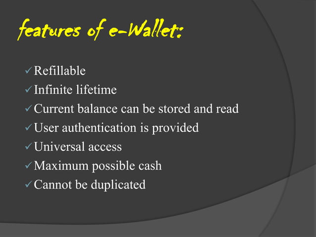 E wallet | PPT
