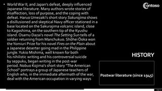 Japanese literature ( by group 2 , 12- Modeller in 21st century) | POTX