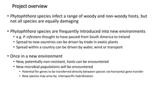 Predicting risk via analysis of Phytophthora genome evolution | PPTX ...