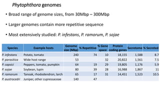 Predicting risk via analysis of Phytophthora genome evolution | PPTX ...