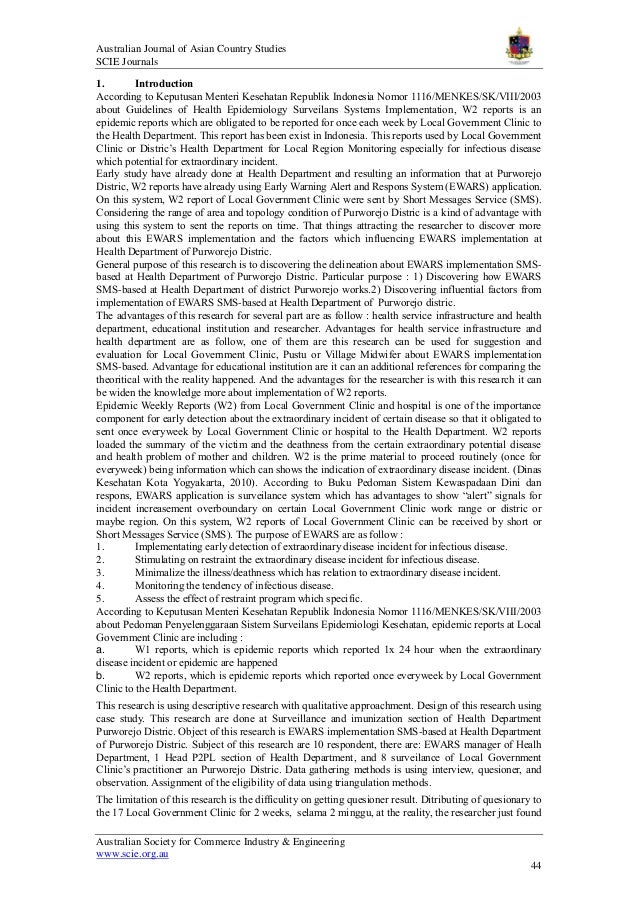 Ewars (early warning alert and response system) sms (short message se…