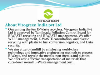 e waste recycling plant in india | PPT