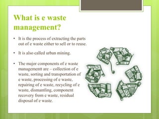 A REVIEW TO E WASTE : ENVIRONMENTAL HAZARDS & CURRENT MANAGEMENT | PPT