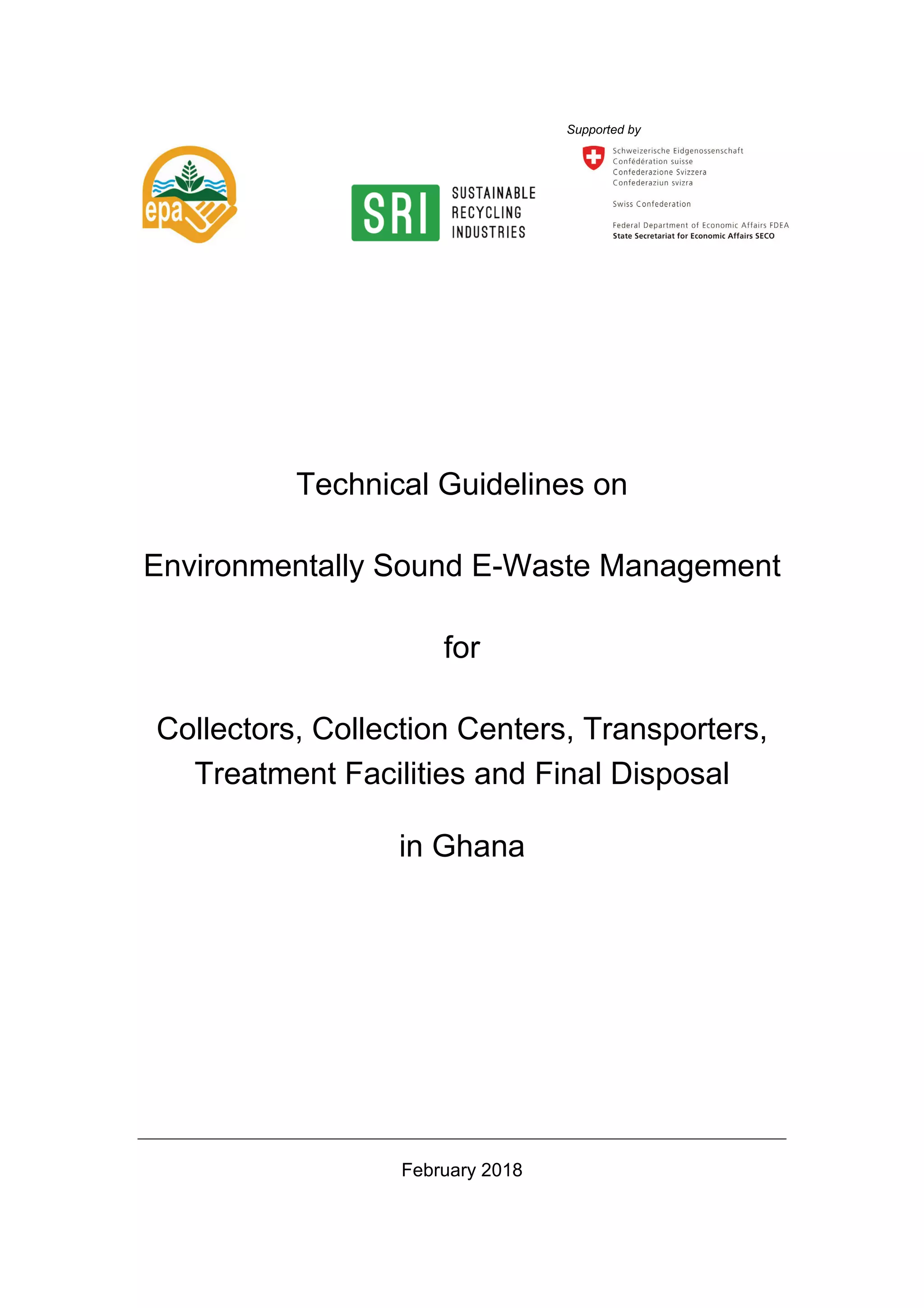 E waste guidelines-ghana-2018_epa-sri | PDF