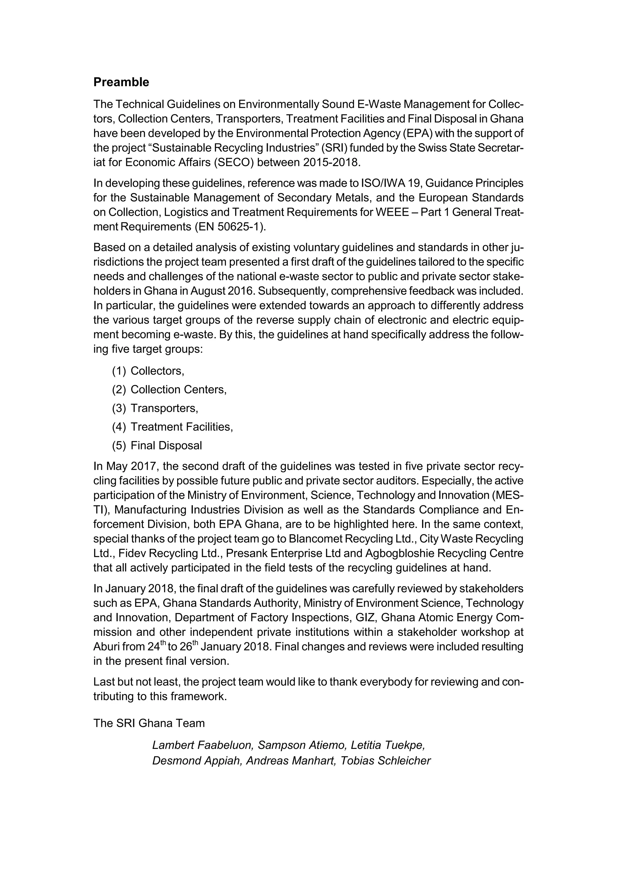 E waste guidelines-ghana-2018_epa-sri | PDF