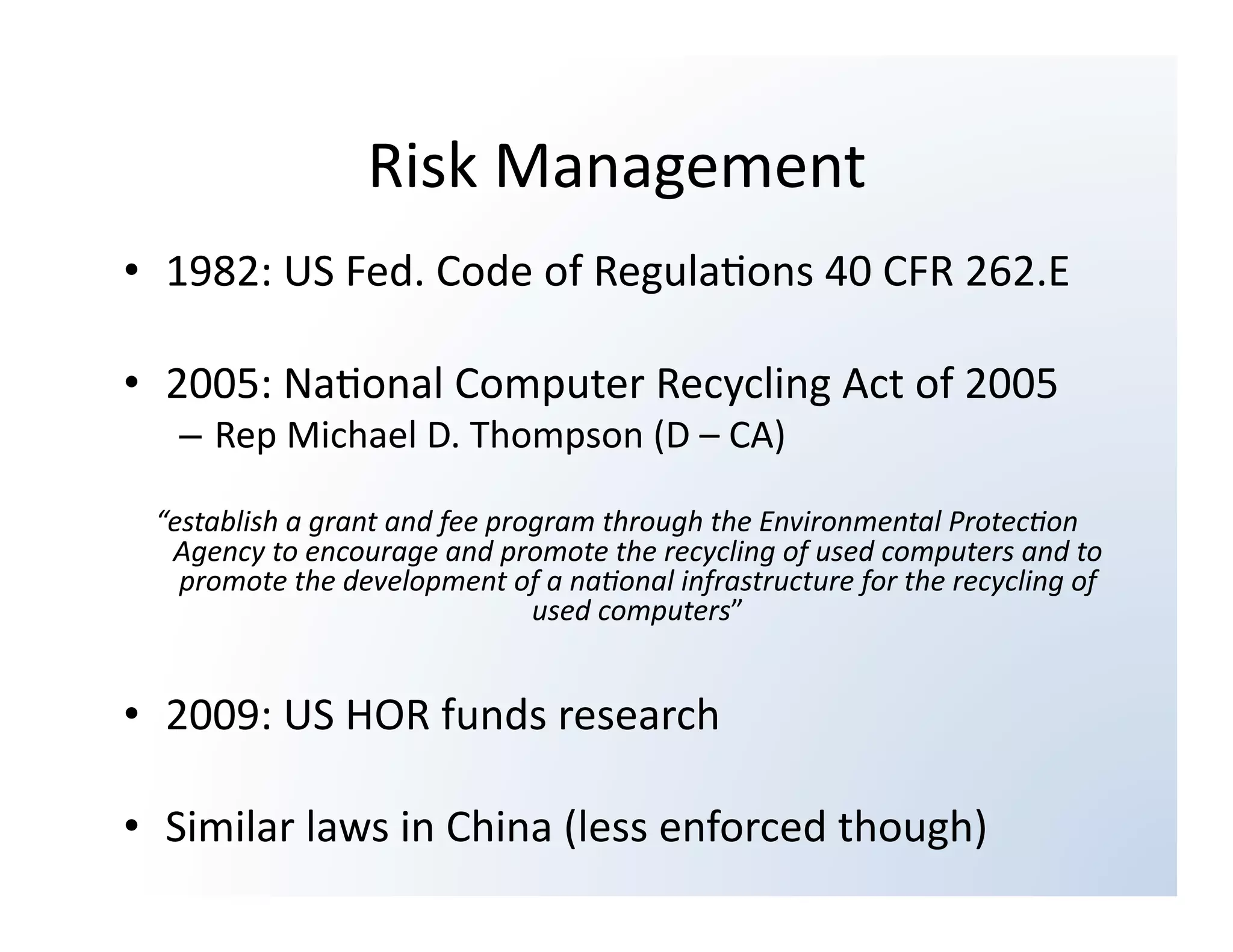 E Waste Disposal In China Presentation | PPT