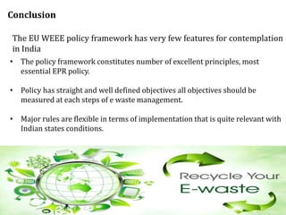E waste disposal supply chain | PPT