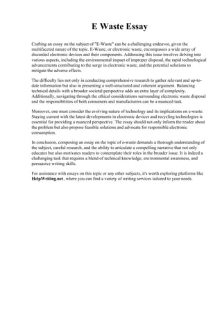 E Waste Essay.pdf