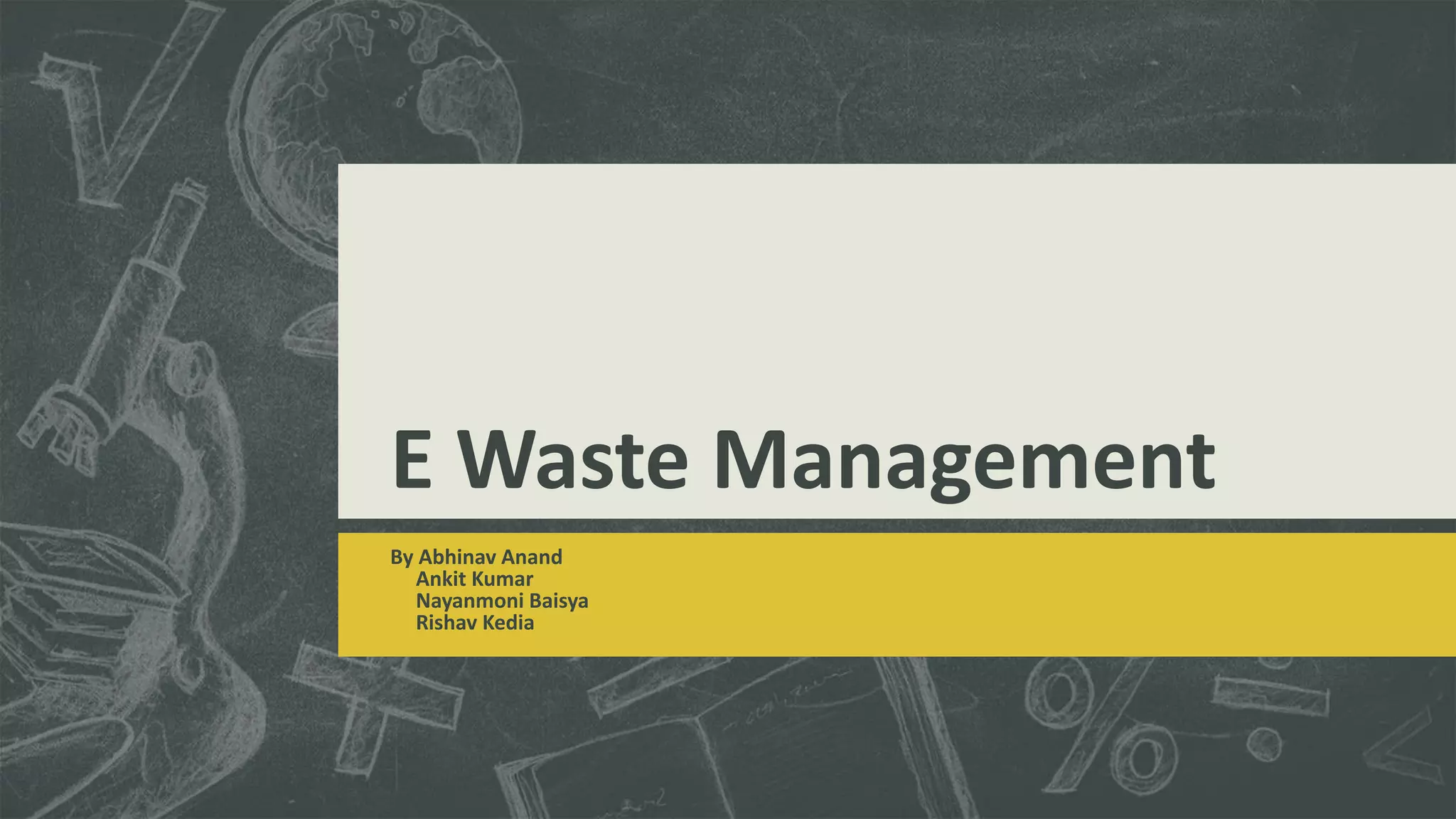 E waste Management | PPT