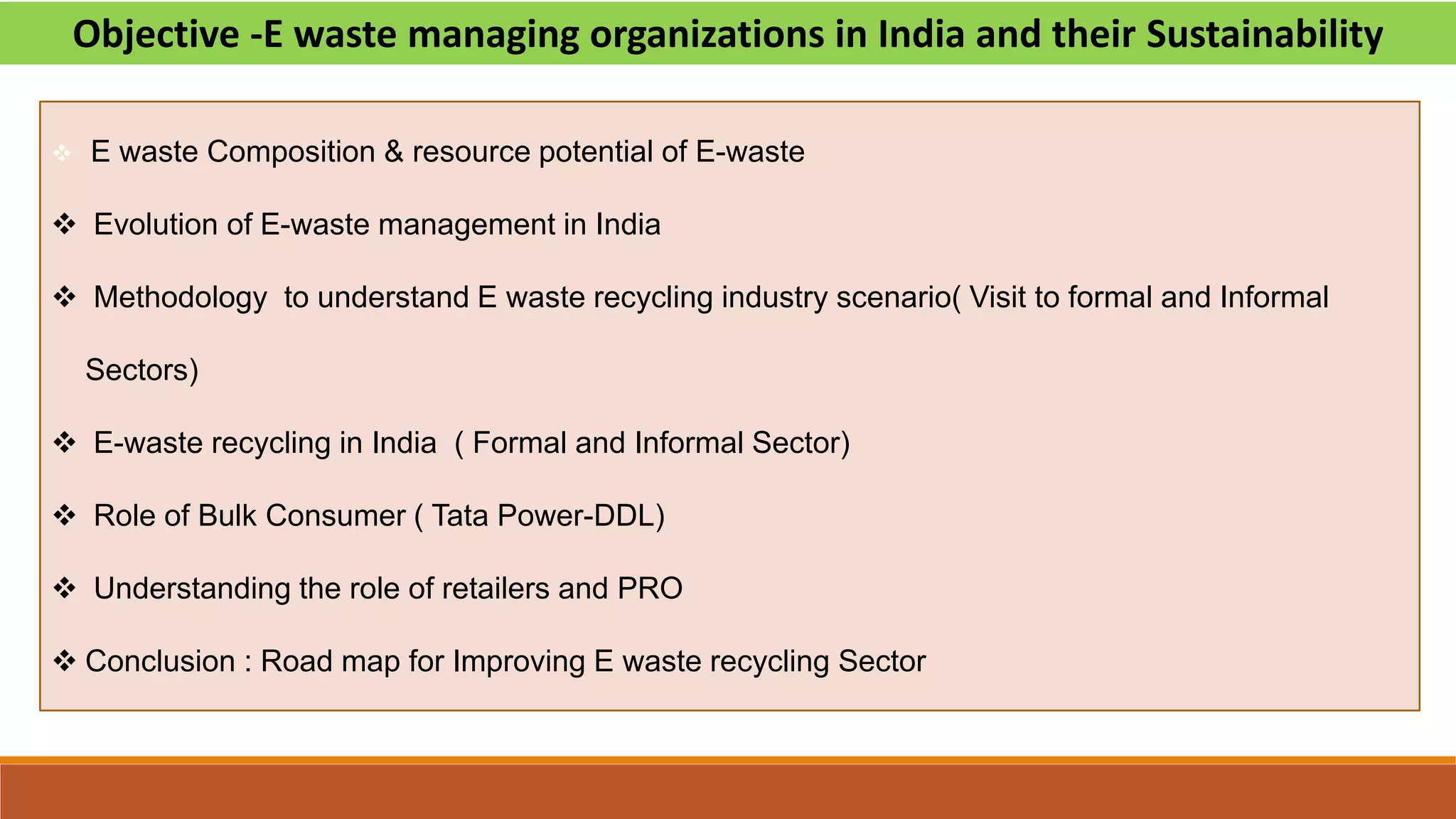 E waste management india | PPTX