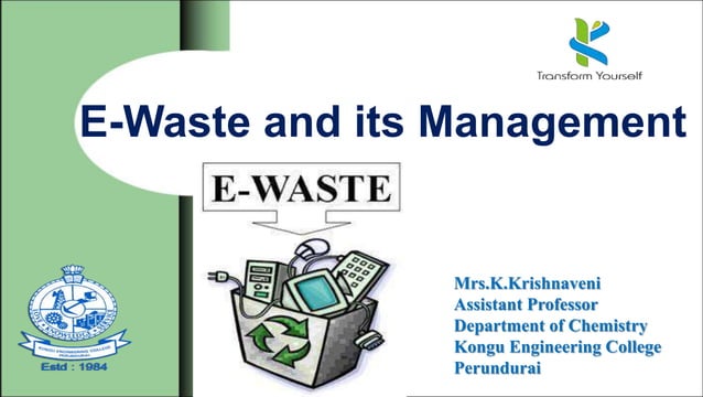 E waste and its Management | PPTX