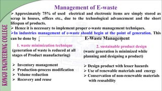 E waste and its Management | PPTX