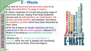 E waste and its Management | PPTX