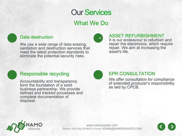 E Waste Management Company | PPTX | Environmental Services Industry | Industries