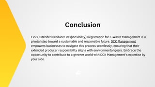 Simplifying E-Waste Management: The Need for EPR Registration | PDF