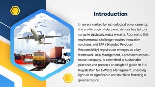 Simplifying E-Waste Management: The Need for EPR Registration | PDF