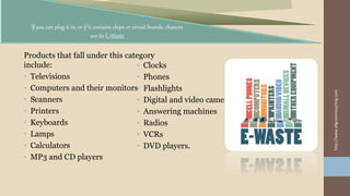 E-WASTE DEFINED | PPT