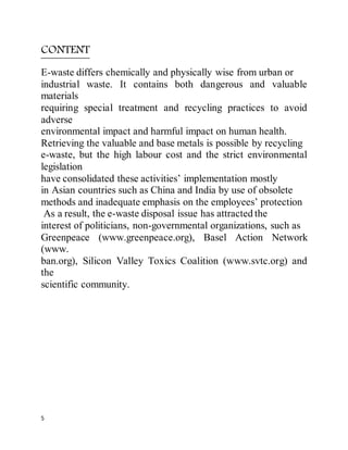 E waste report | DOCX