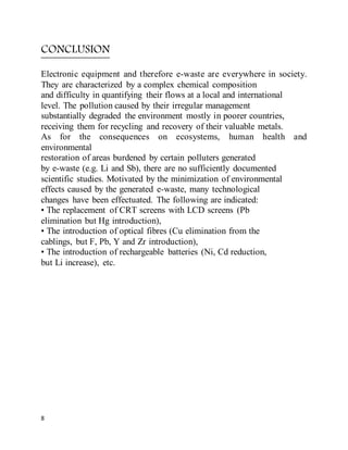 E waste report | DOCX