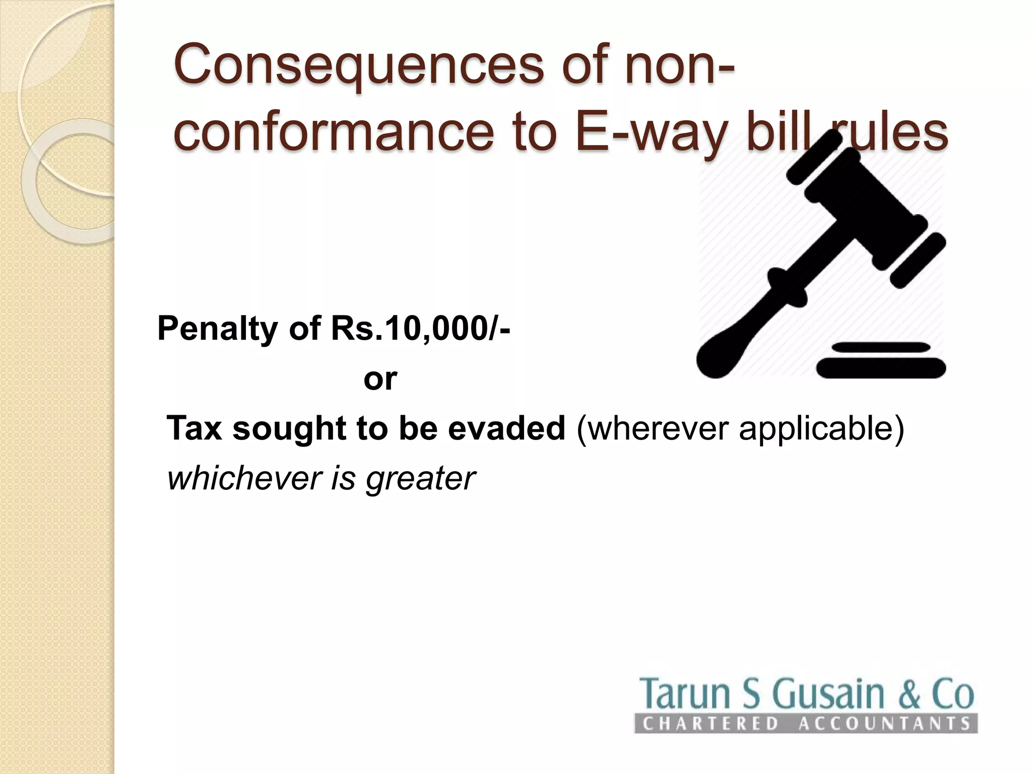 E way bill | PPTX