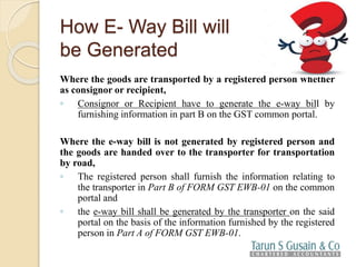 E way bill | PPTX