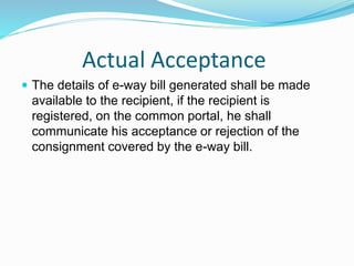 E way bill and all the concept in it | PPT