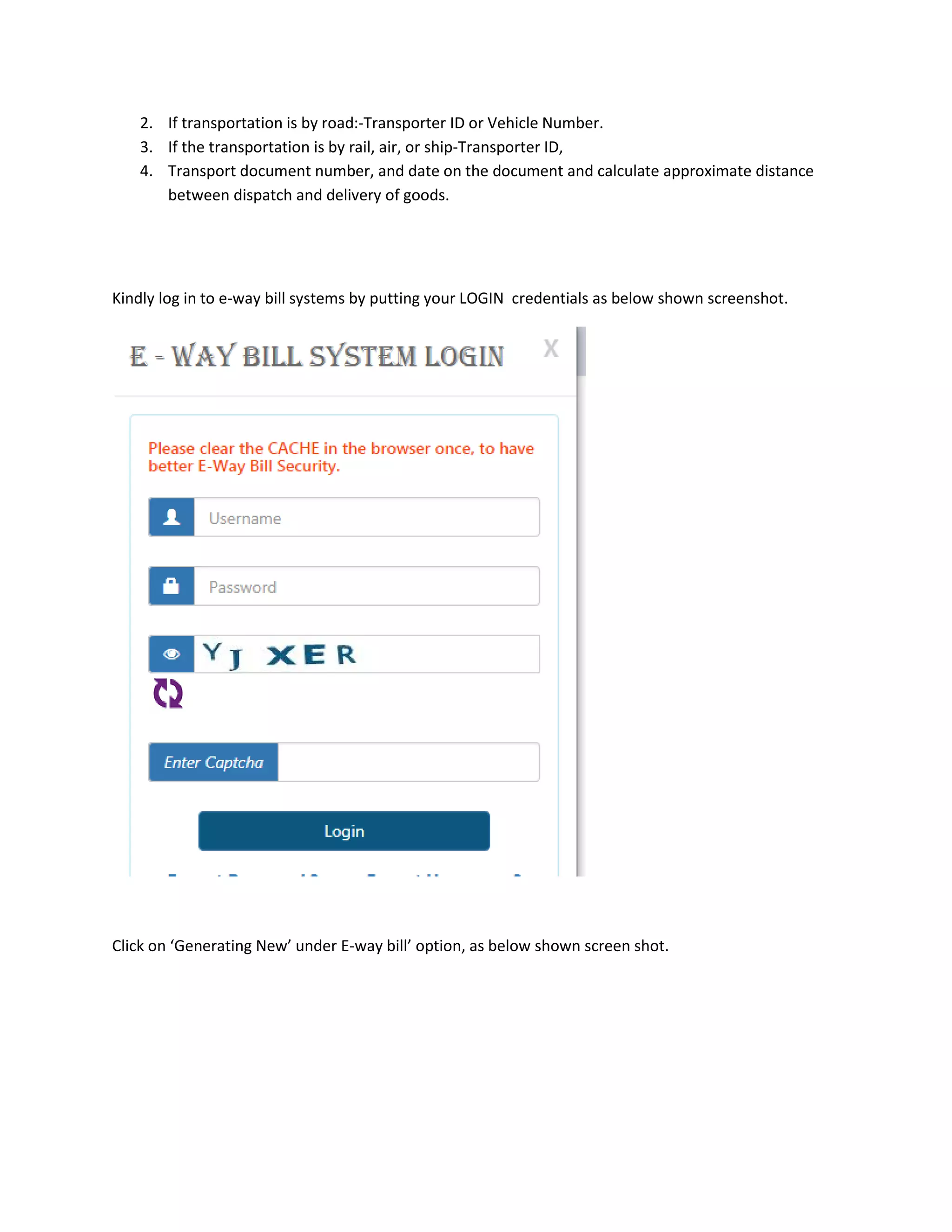 E way bill step by step updated | PDF