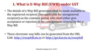 E-Way Bill - GST in India | PPTX