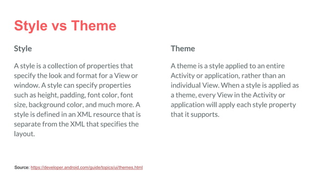 Themes & Styles - Android Mubasher | PPT