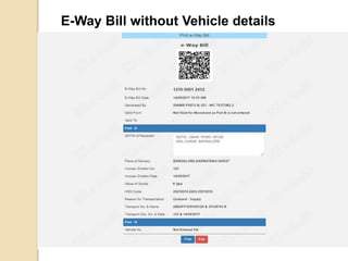 ELECTRONIC WAY BILL (e-WAY BILL) | PPTX
