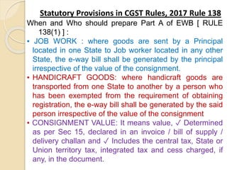 STATUTORY PROVISIONS FOR ELECTRONIC WAY BILL | PPTX | Personal Taxes ...