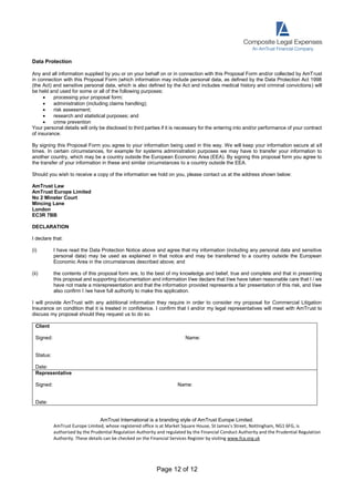 England & Wales Composite ATE Proposal Form | PDF