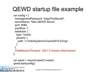 EWD 3 Training Course Part 12: QEWD Session Timeout Control | PDF