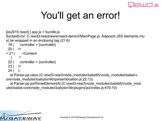 EWD 3 Training Course Part 38: Building a React.js application with ...