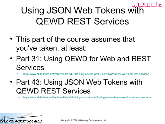EWD 3 Training Course Part 44: Creating MicroServices with QEWD.js