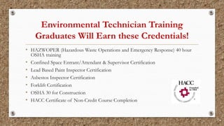 Environmental Technician Training Program | PPT
