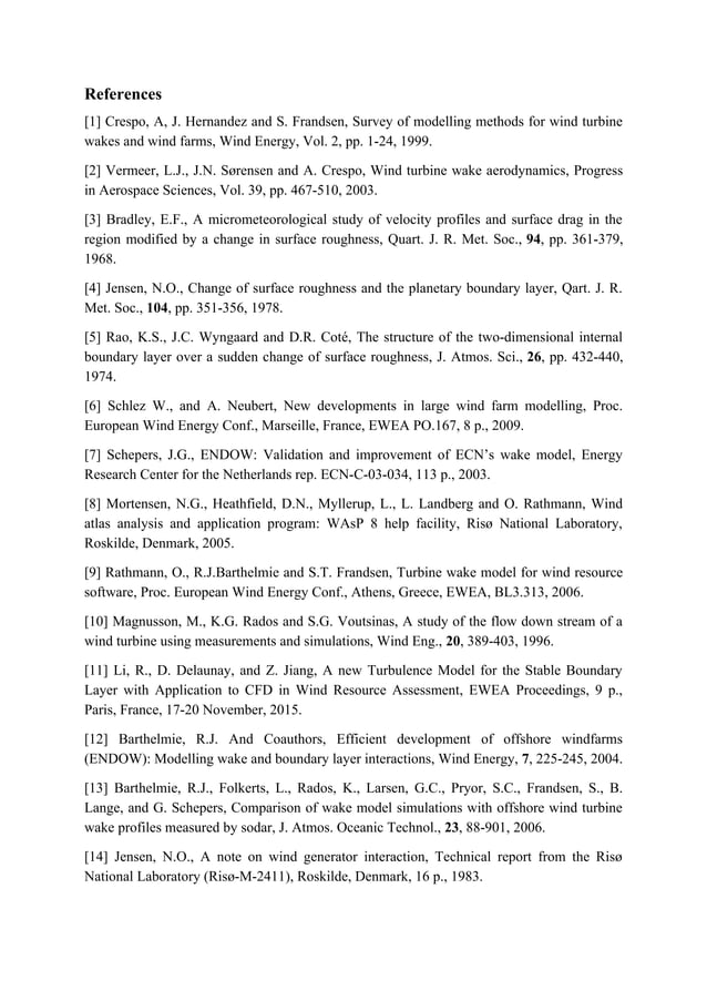 Wake model for wind farm - Meteodyn | PDF | Weather | Science