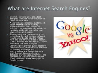 Search Engines Presentation | PPTX