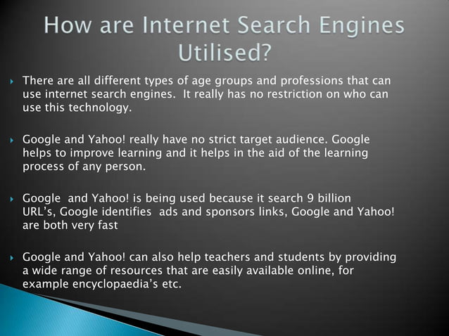 Search Engines Presentation | PPT